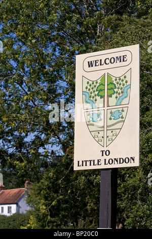 Silchester village sign, Hampshire, UK Stock Photo - Alamy