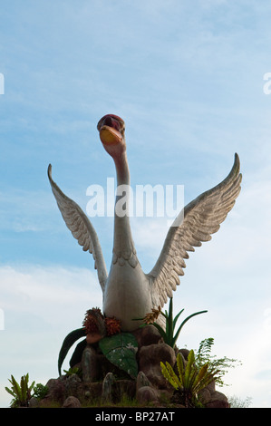 Malaysia Borneo Sarawak Sibu swan town symbol feature on Rejang River ...