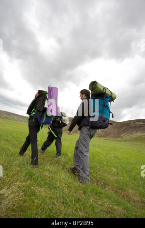 Hiking in the Hengill geothermal area Stock Photo - Alamy