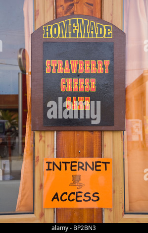 Signs outside taverna in Sidari on the Greek island of Corfu Greece GR ...