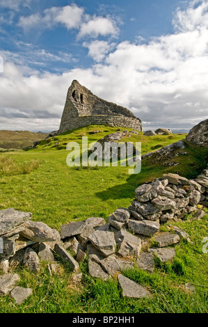 Dun Carloway broch in Iron Age period, Isle of Lewis, Outer Hebrides ...
