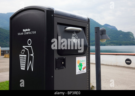 BigBelly Solar powered litter compactor bin for compressing rubbish ...
