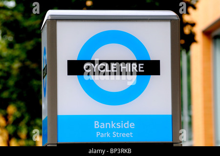 London cycle hire logos and bikes Stock Photo - Alamy