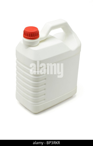 Plastic container for motor oil isolated on white background, 1 liter ...