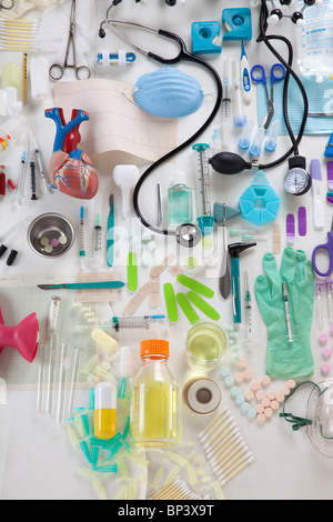 collection of health care medical items Stock Photo - Alamy