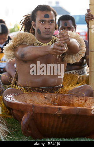 A tribes man prepares Kava in a traditional Ceremony Stock Photo - Alamy