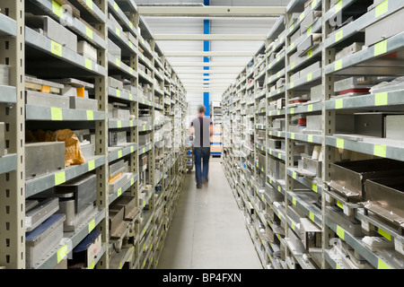 Interior with Shelves and spare parts Stock Photo - Alamy
