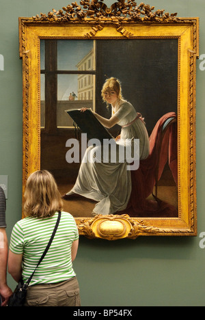 Young Woman Drawing, 1801, by Marie-Denise Villers Stock Photo - Alamy