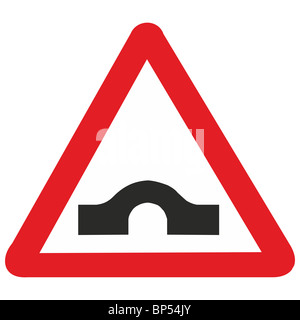 Road traffic sign warning of humped zebra crossing Stock Photo ...