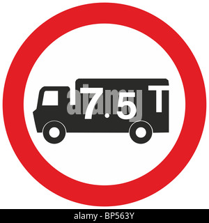 Road sign - Lorry Weight Limit in Slovenia Stock Photo - Alamy