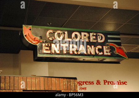 Racial segregation sign for Colored Entrance at History Museum of ...