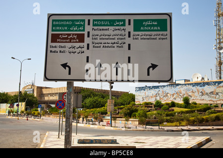 Road sign in Iraqi Kurdistan Stock Photo - Alamy