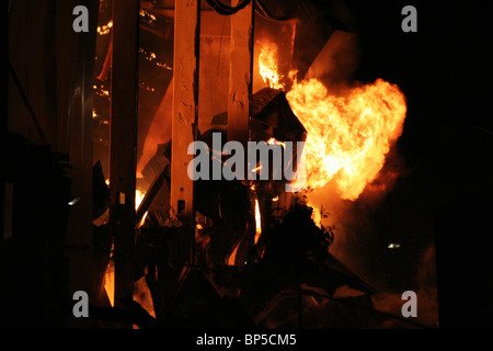 Red blaze Fire flame on a black background Stock Photo - Alamy