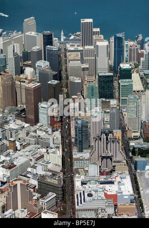 aerial photograph Market Street, Ferry Building, financial district ...