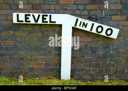 Railway Gradient Post Stock Photo - Alamy