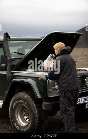 Broken down Land Rover in Sierra Leone Stock Photo - Alamy