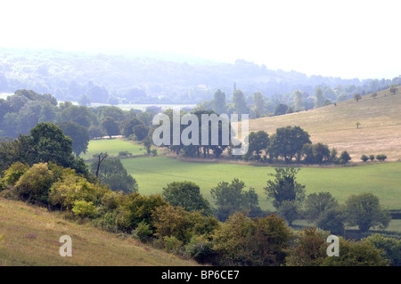 Chilterns countryside landscape near Turville village Buckinghamshire ...