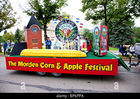 The Morden Corn and Apple Festival parade float in the Carmen, Manitoba ...