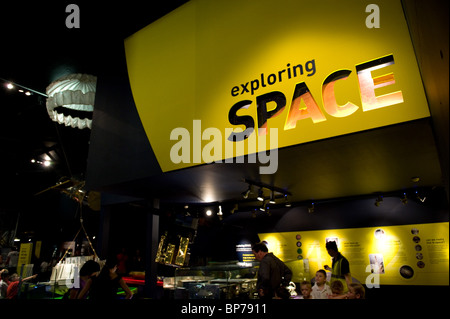 Schoolchildren in the Exploring Space section of the Science Museum ...