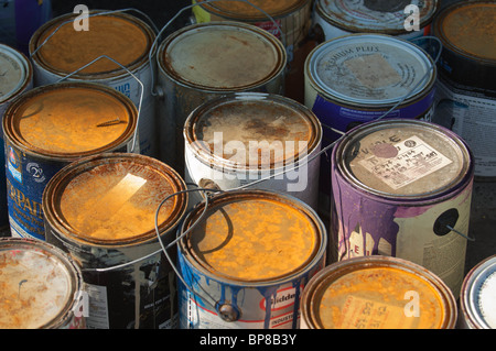 Discarded and improperly stored paint cans constitute an environmantal ...