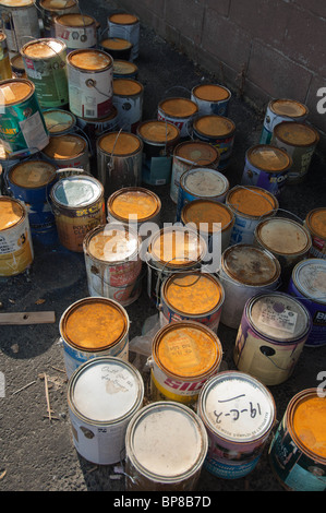 Discarded and improperly stored paint cans constitute an environmantal ...