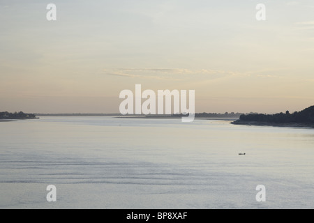 Ayeyarwady River at Twilight. Pyay, Myanmar Stock Photo - Alamy