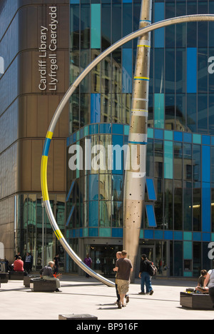 exterior, Cardiff central library City centre Wales UK Stock Photo - Alamy