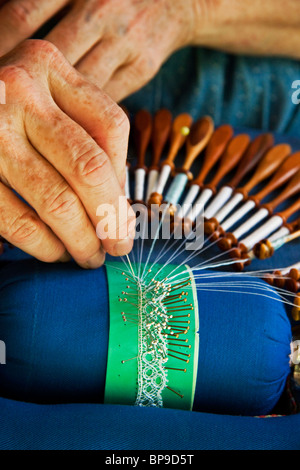 Lace making pins Stock Photo - Alamy