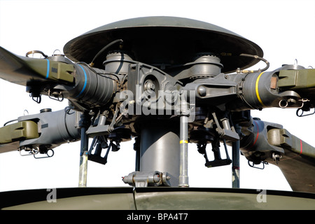 Helicopter main rotor blades on the background of the sky Stock Photo ...