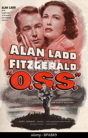 Alan Ladd & Geraldine Fitzgerald Film Poster Film: O.S.S. (1948 ...