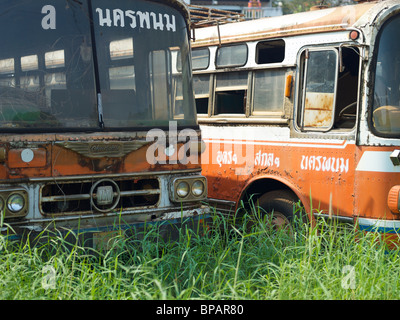 Old orange bus Stock Photo - Alamy