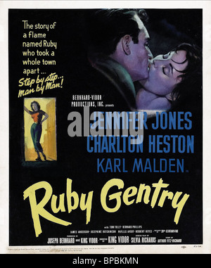 CHARLTON HESTON, JENNIFER JONES POSTER, RUBY GENTRY, 1952 Stock Photo - Alamy