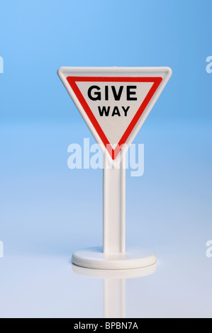 Roadsign Give Way Stock Photo - Alamy