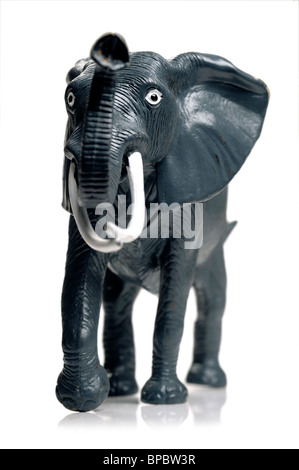 Plastic toy grey elephant Stock Photo - Alamy