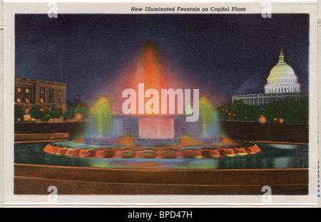 1935 old color postcard, Washington Memorial, Washington DC, USA Stock ...