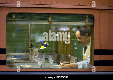 1920s 1930s 1940s PROFILE MAN TRAIN ENGINEER AT CONTROLS IN LOCOMOTIVE ...