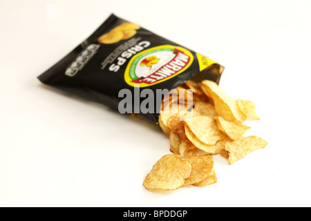 An opened packet of Marmite flavoured crisps Stock Photo - Alamy