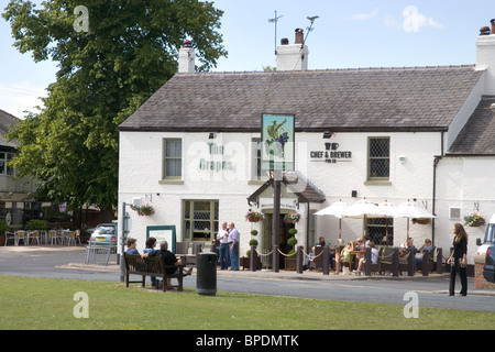 The Grapes pub in the village of Wrea Green Fylde Lancashire Stock ...