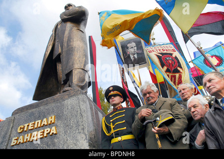 Stepan Bandera monument unveiling in Lviv City Ukraine Stock Photo - Alamy