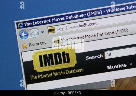 IMDb (Internet Movie Database) website (imdb.com) displayed on ...