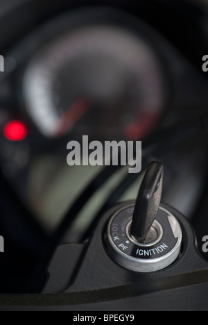 Key in Motorcycle Ignition Stock Photo - Alamy