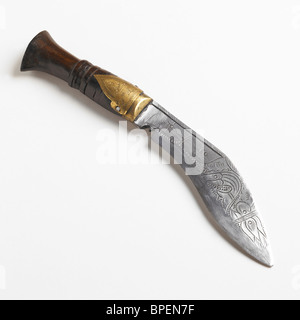 Nepali Kukri Knife On A White Background. Credit: Malcolm Park/Alamy ...