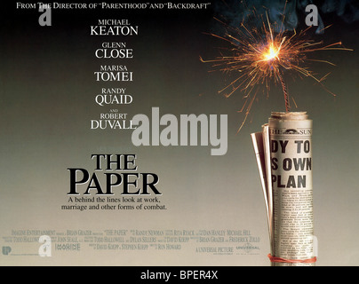 THE PAPER -1994 POSTER Stock Photo: 29196486 - Alamy