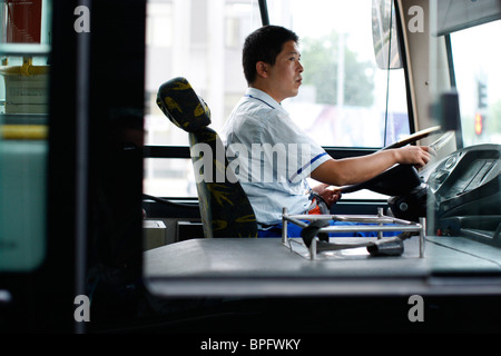 Male driver of shuttle bus at Paralympic Games in Beijing, China Stock ...
