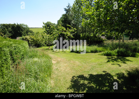 Lawn paths cut through long grass to encourage wildlife and pest ...