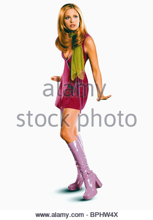 Scooby Doo 2002 Warner Film With Sarah Michelle Gellar At Left Stock