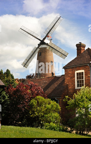 Quainton Windmill also known as Banner Mill viewed from the green in ...