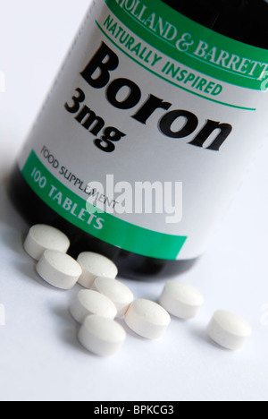 boron tablets taken to help reduce the rate of bone loss from the bones ...