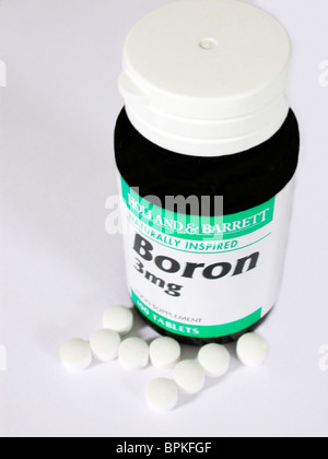 boron tablets taken to help reduce the rate of bone loss from the bones ...