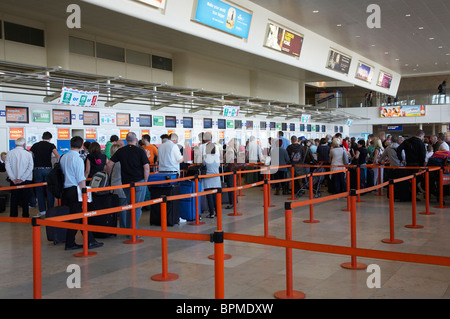 Check in desk at John Lennon Liverpool Airport Stock Photo - Alamy